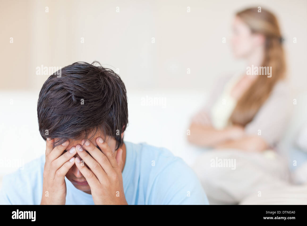 Upset couple after an argument Stock Photo - Alamy