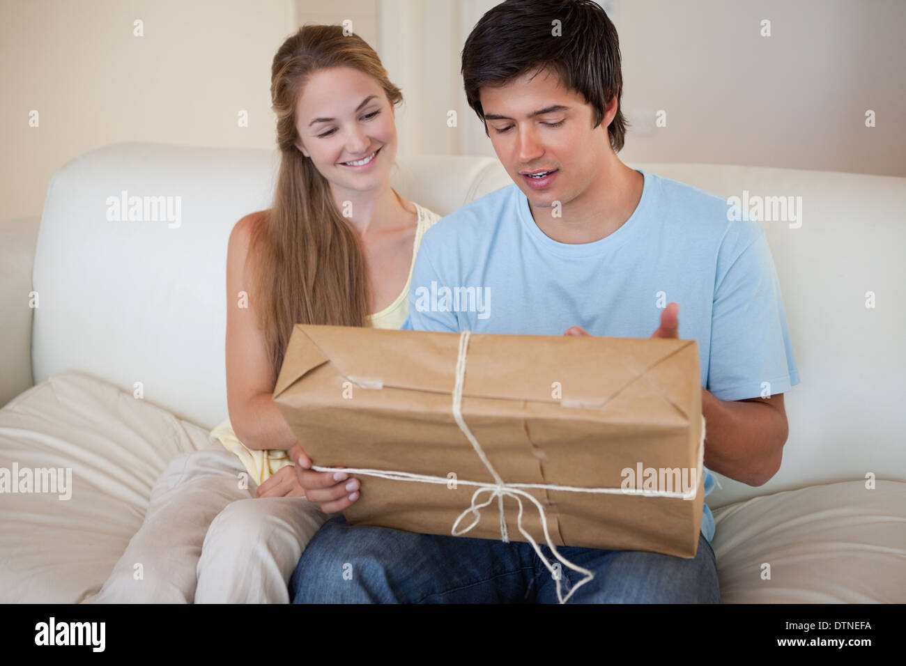 Happy women looking letter hi-res stock photography and images - Alamy
