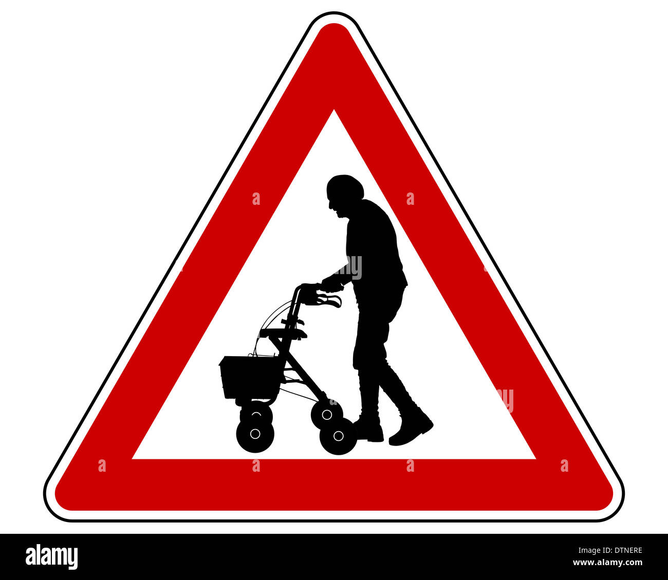 Caution elderly people Stock Photo - Alamy