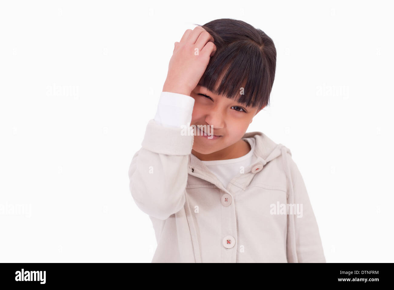 Cute girl thinking hi-res stock photography and images - Alamy