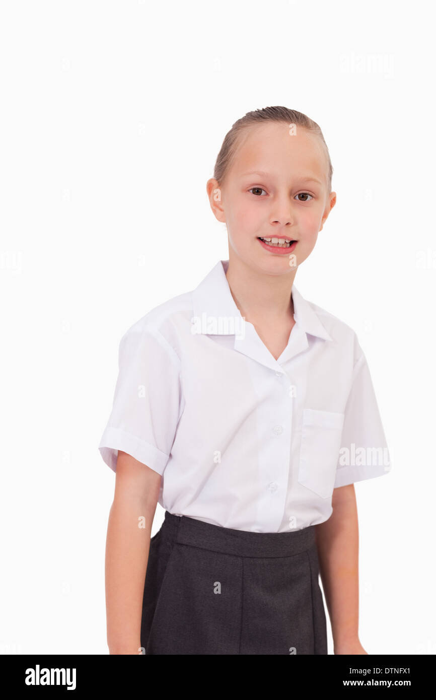 Portrait of a serious girl Stock Photo - Alamy