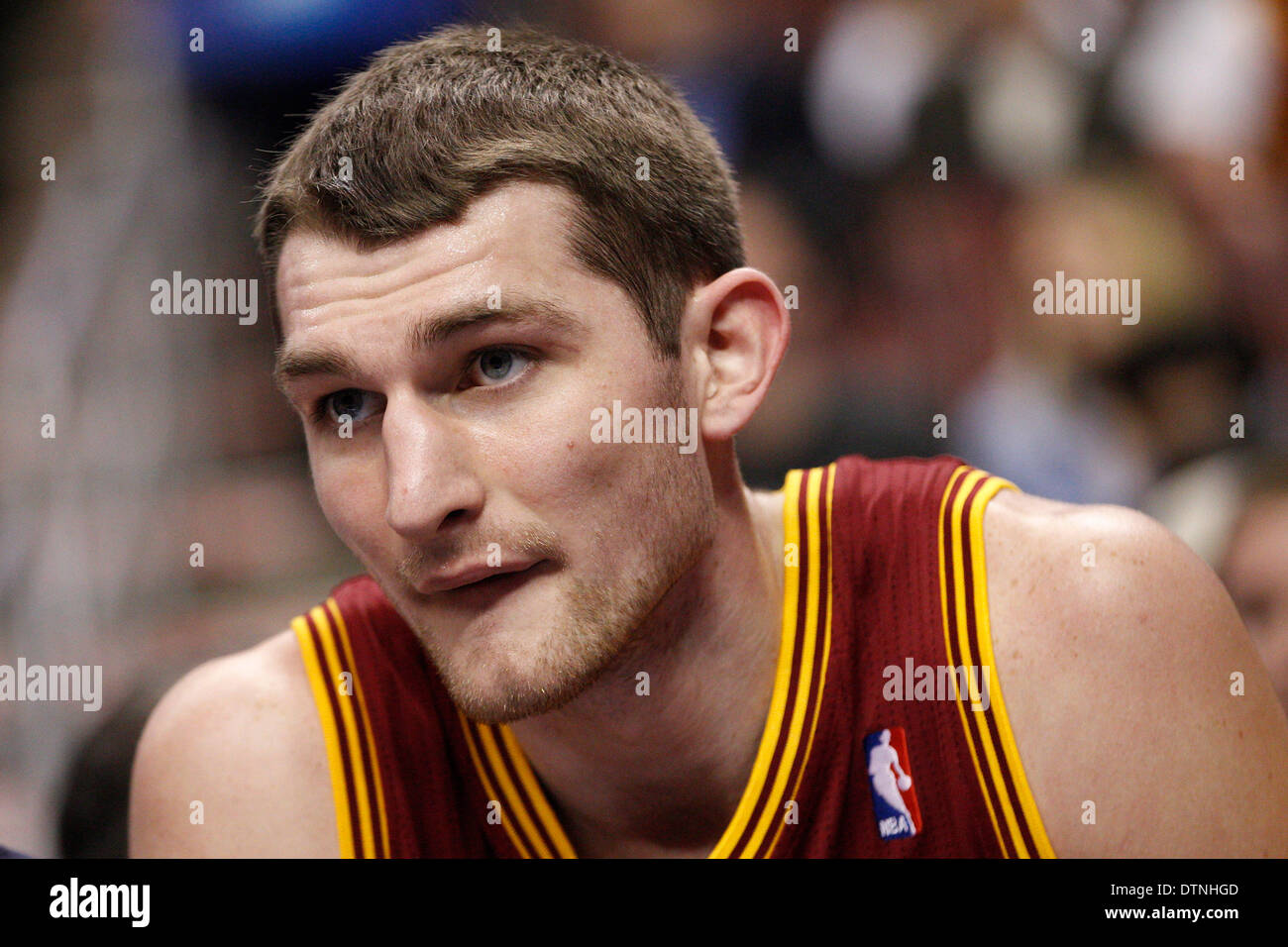 February 18, 2014: Cleveland Cavaliers center Tyler Zeller (40) looks ...
