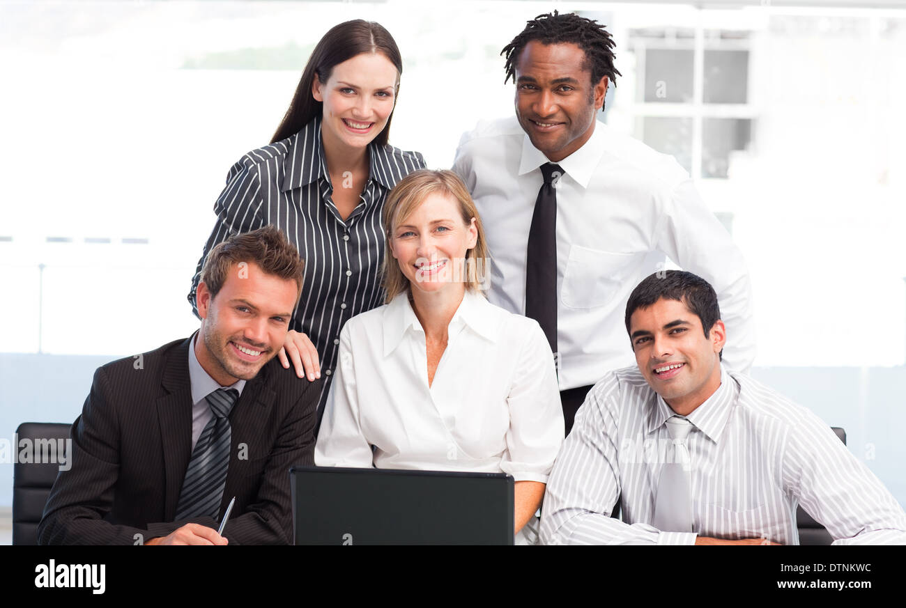 Business team together in an office Stock Photo - Alamy