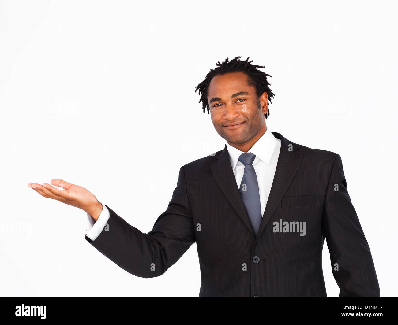 Happy businessman offering his hand Stock Photo - Alamy