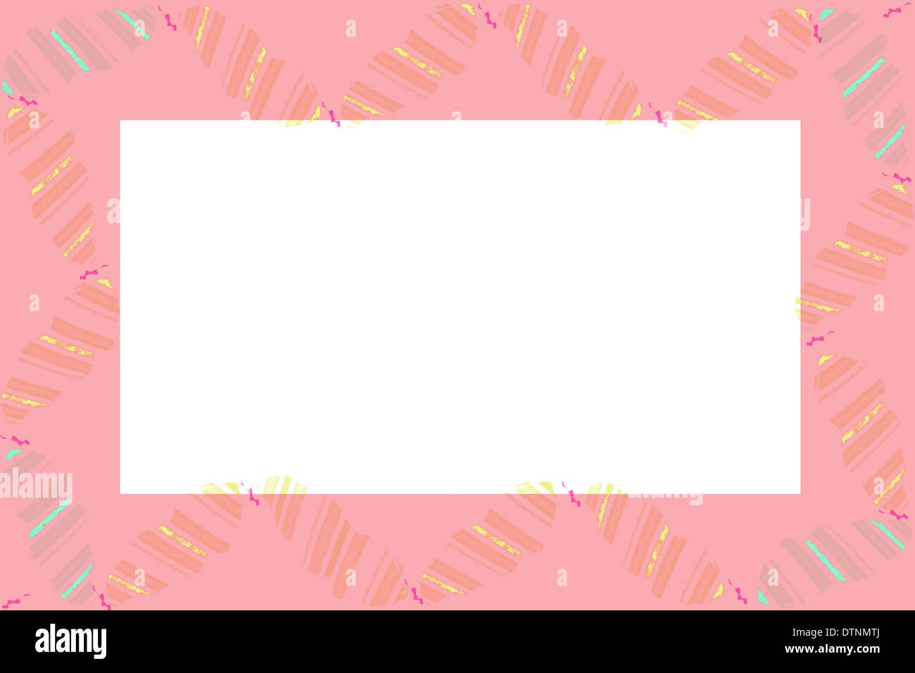 Abstract pink frame, white empty place Stock Photo - Alamy