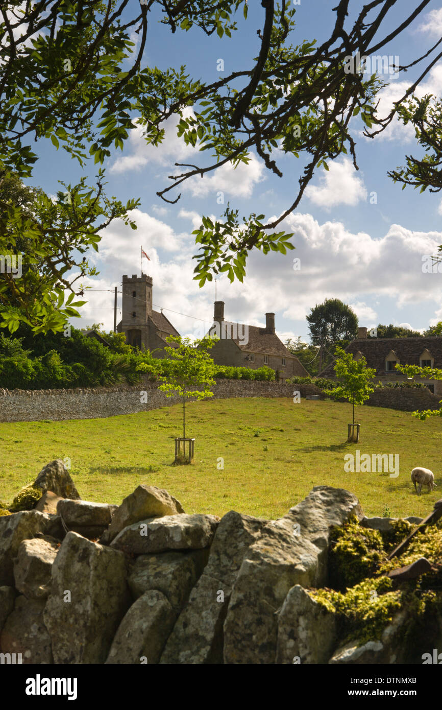 Swinbrook church in the picturesque Cotswolds, Oxfordshire, England ...