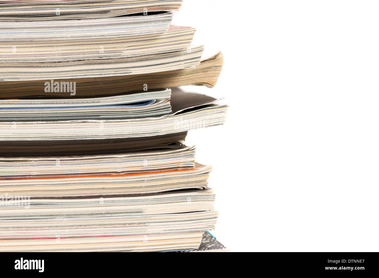 Colorful magazines pages up close shot on the white Stock Photo - Alamy