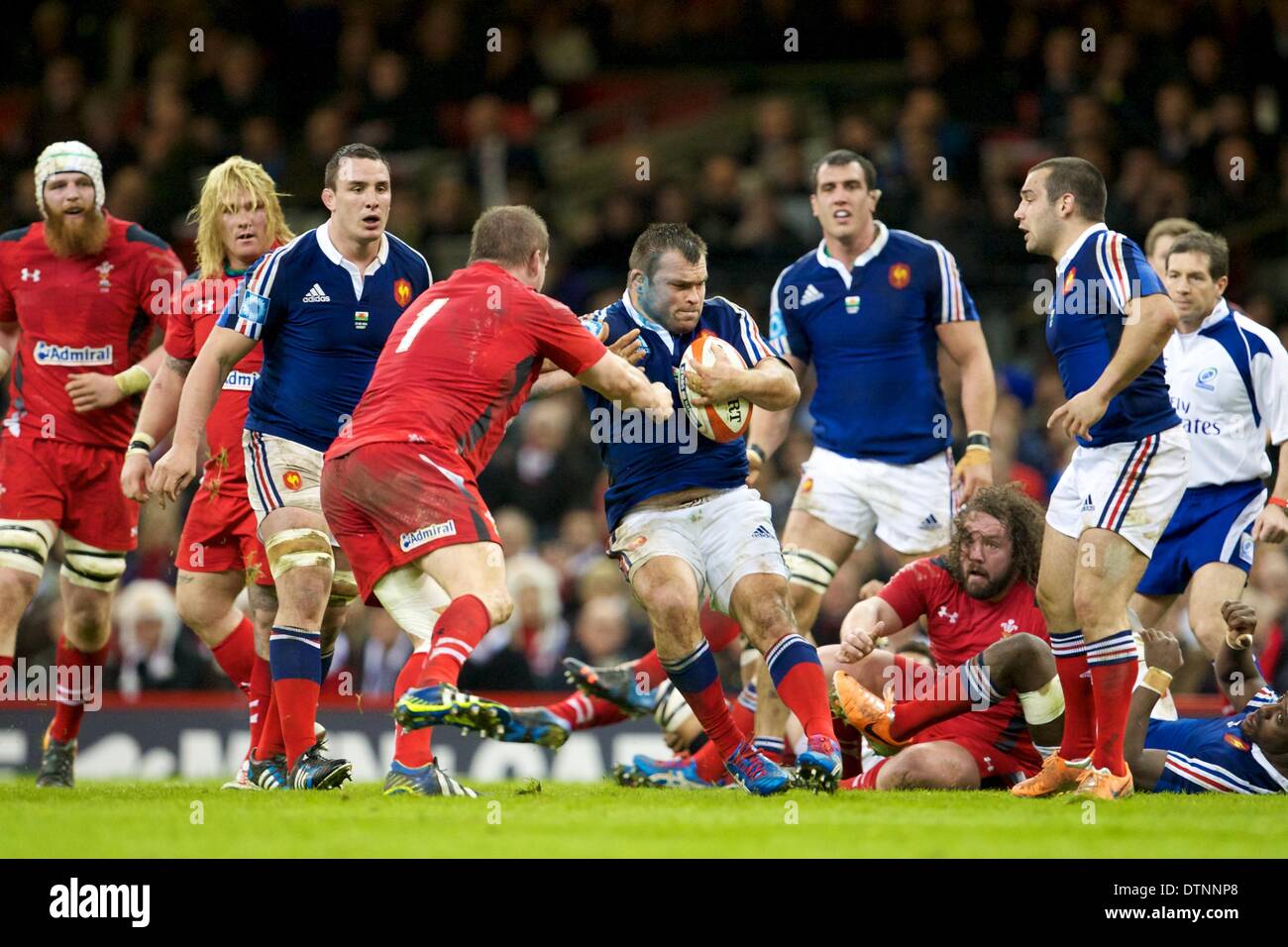 Cardiff, Wales. 21st Feb, 2014. Wales prop Gethin Jenkins (Cardiff ...