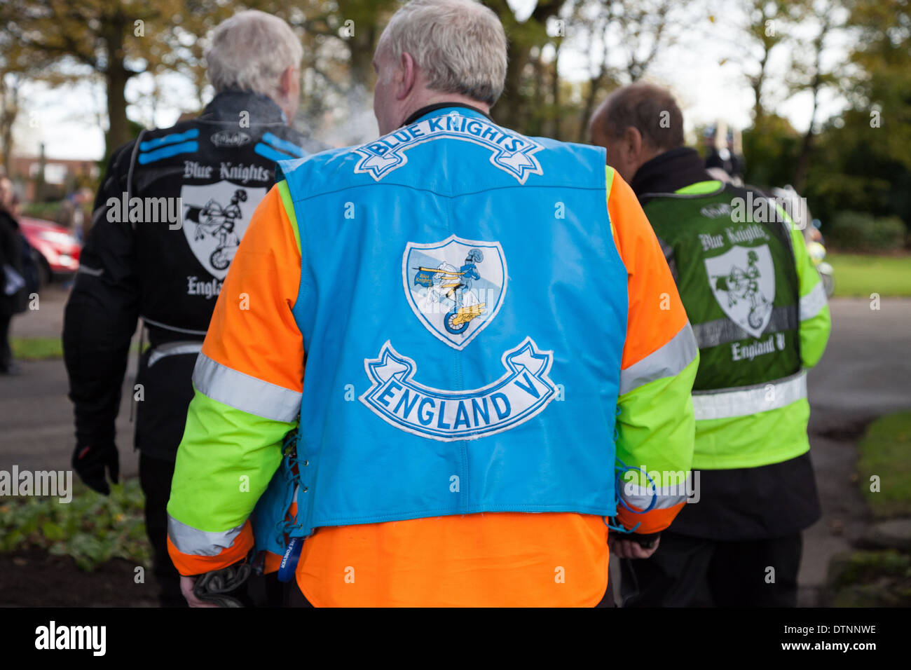 Members of the Blue Knights law enforcement motorcycle club attend the ...