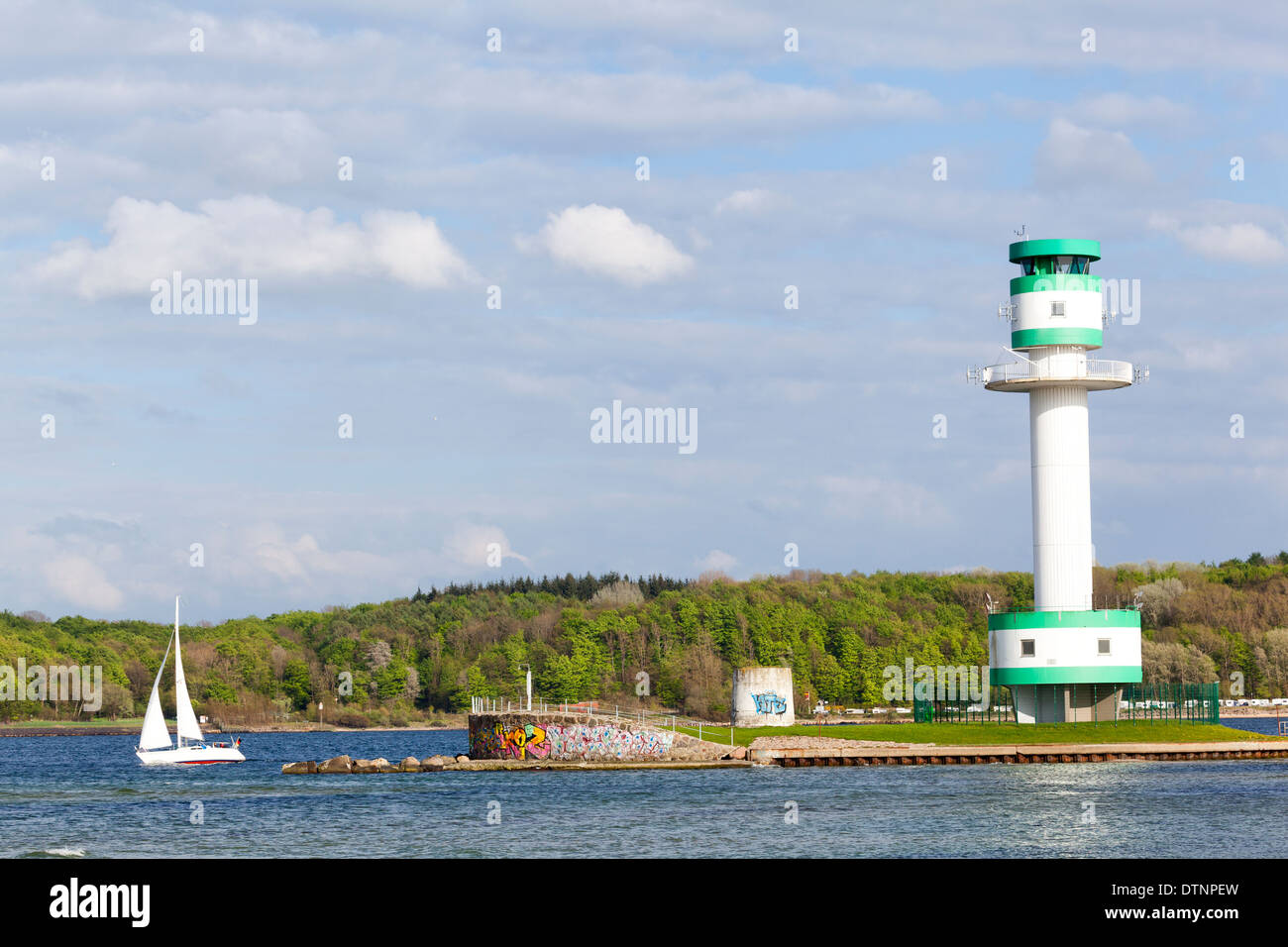 Lighthouse in Kiel Falkenstein, Germany Stock Photo - Alamy