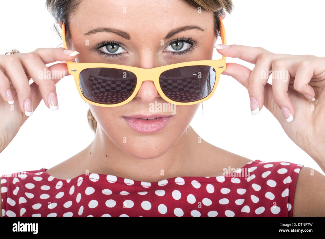 Woman wearing shades hi-res stock photography and images - Alamy