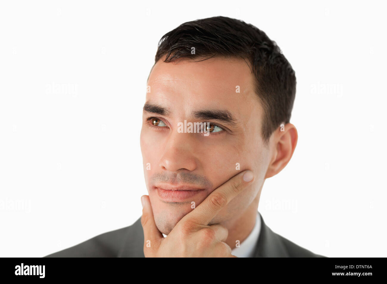 Close up of businessman having a vision Stock Photo - Alamy