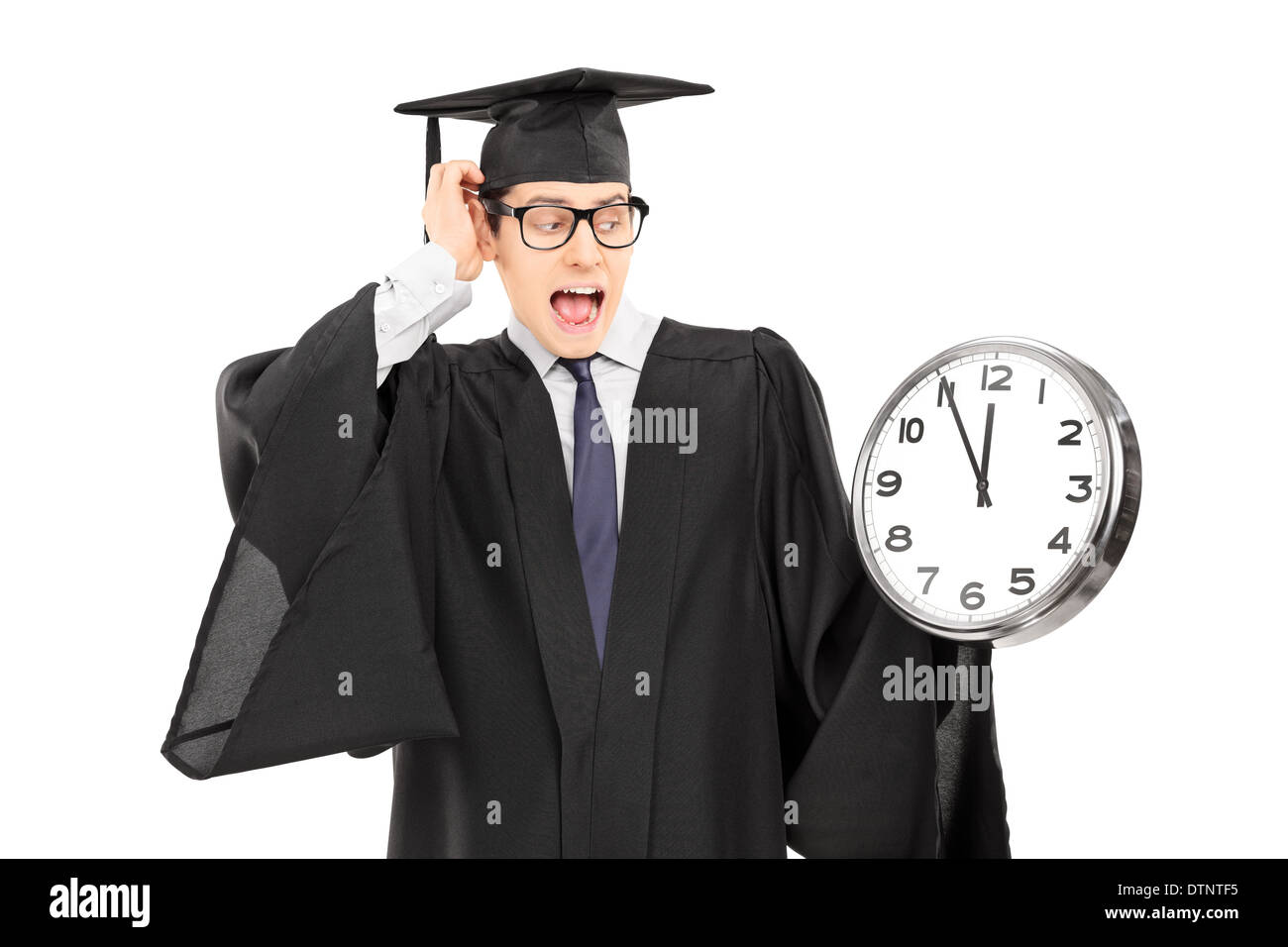 Man looking clock hi-res stock photography and images - Alamy