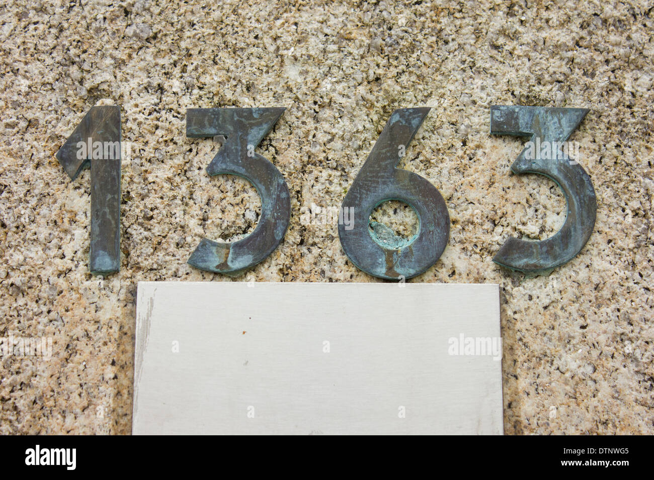 Door number 1363 Stock Photo - Alamy