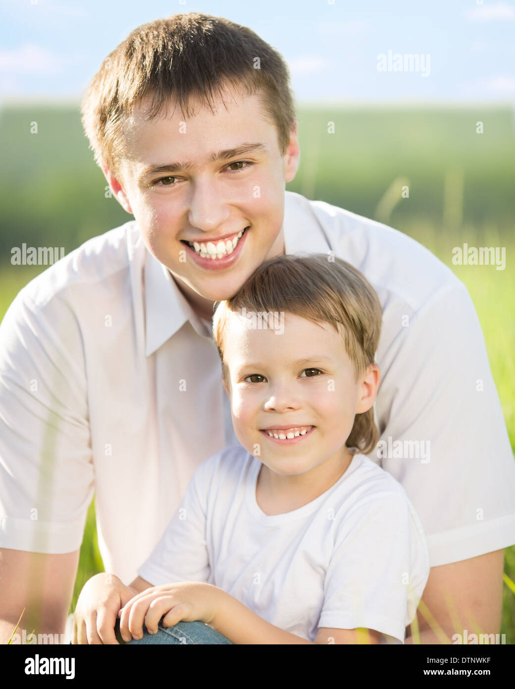 Handsome father and son hi-res stock photography and images - Alamy