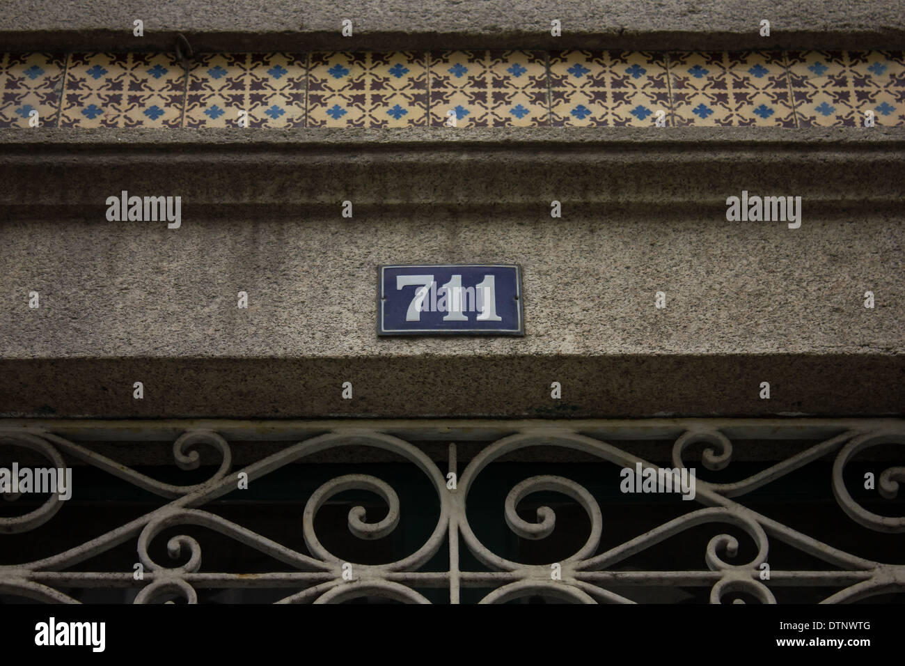 Door number 711 Stock Photo - Alamy
