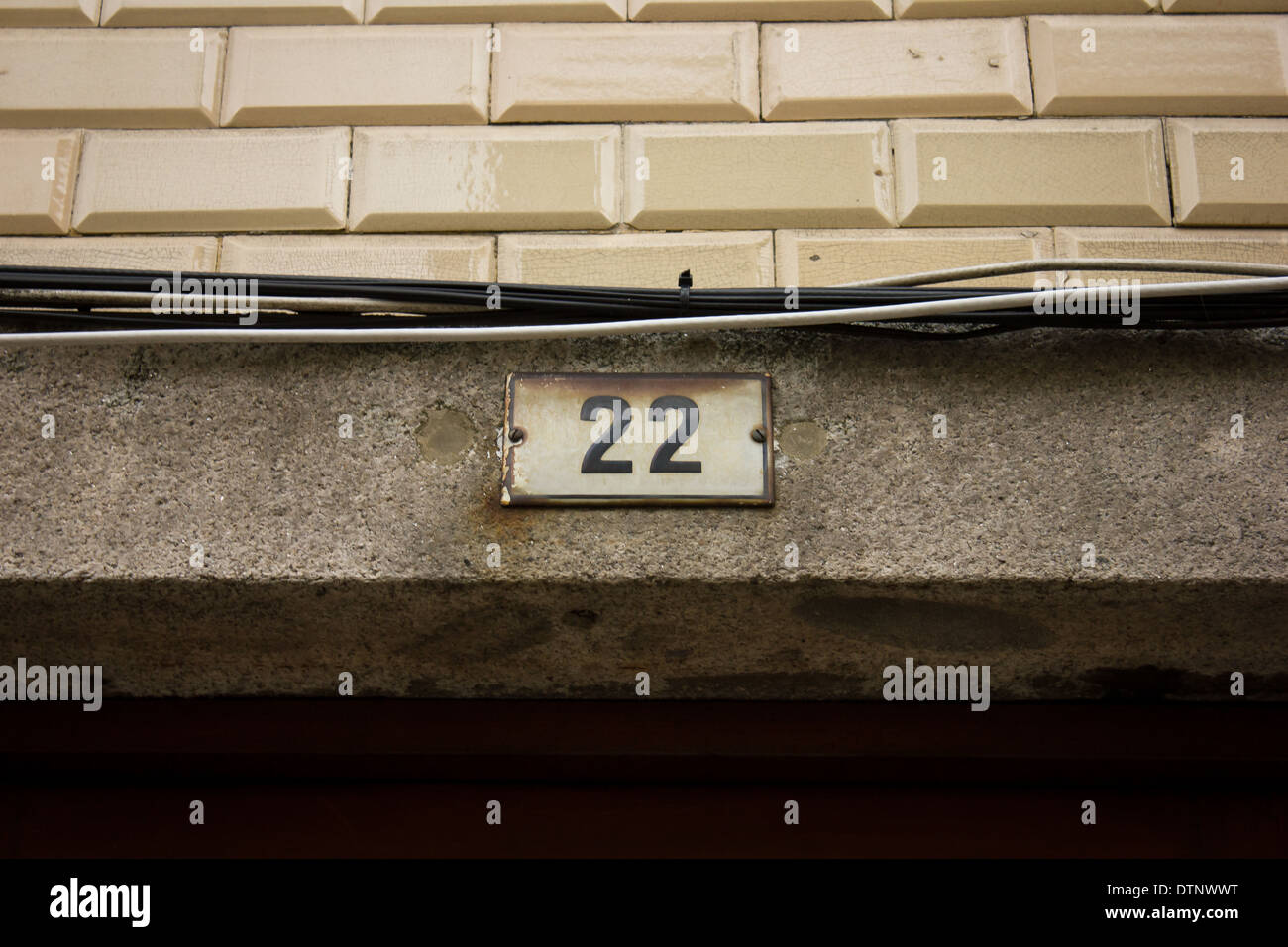 Door number 22 Stock Photo - Alamy