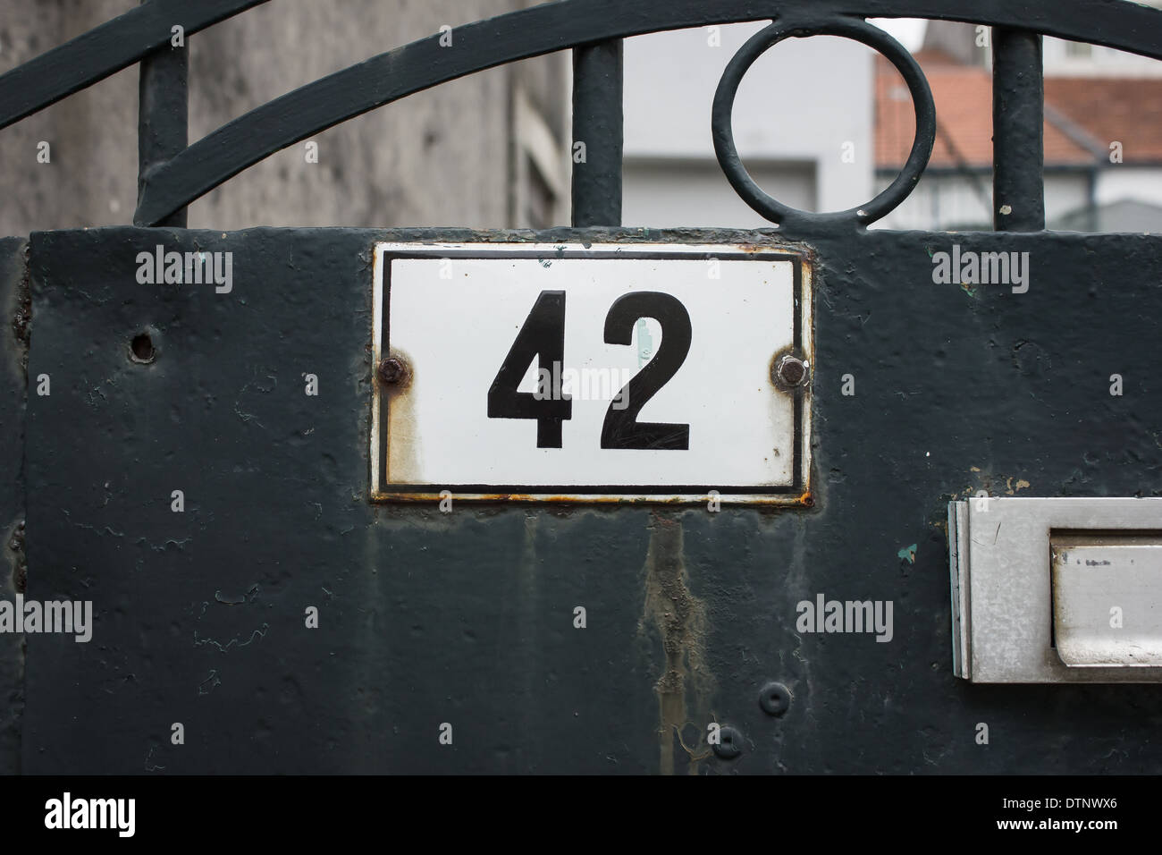 Door number 42 Stock Photo - Alamy