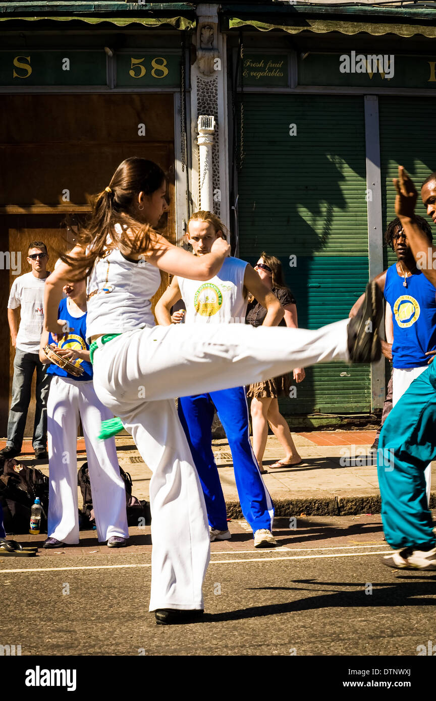 Capoeira Dancers at Notting Hill Carnival, London, UK Stock Photo - Alamy