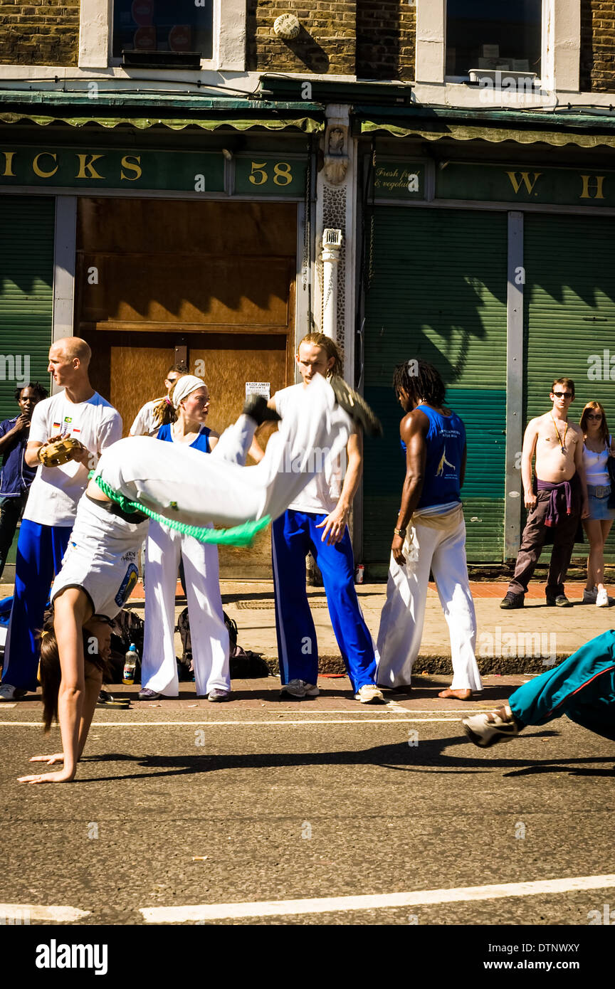 Capoeira Dancers at Notting Hill Carnival, London, UK Stock Photo - Alamy
