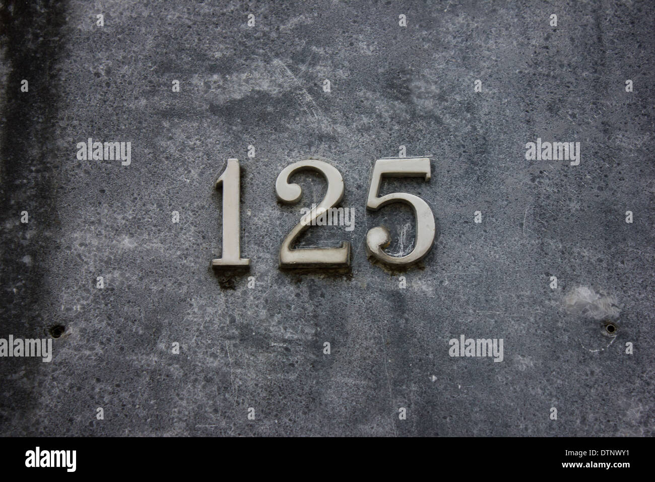 Number 125 sign hi-res stock photography and images - Alamy