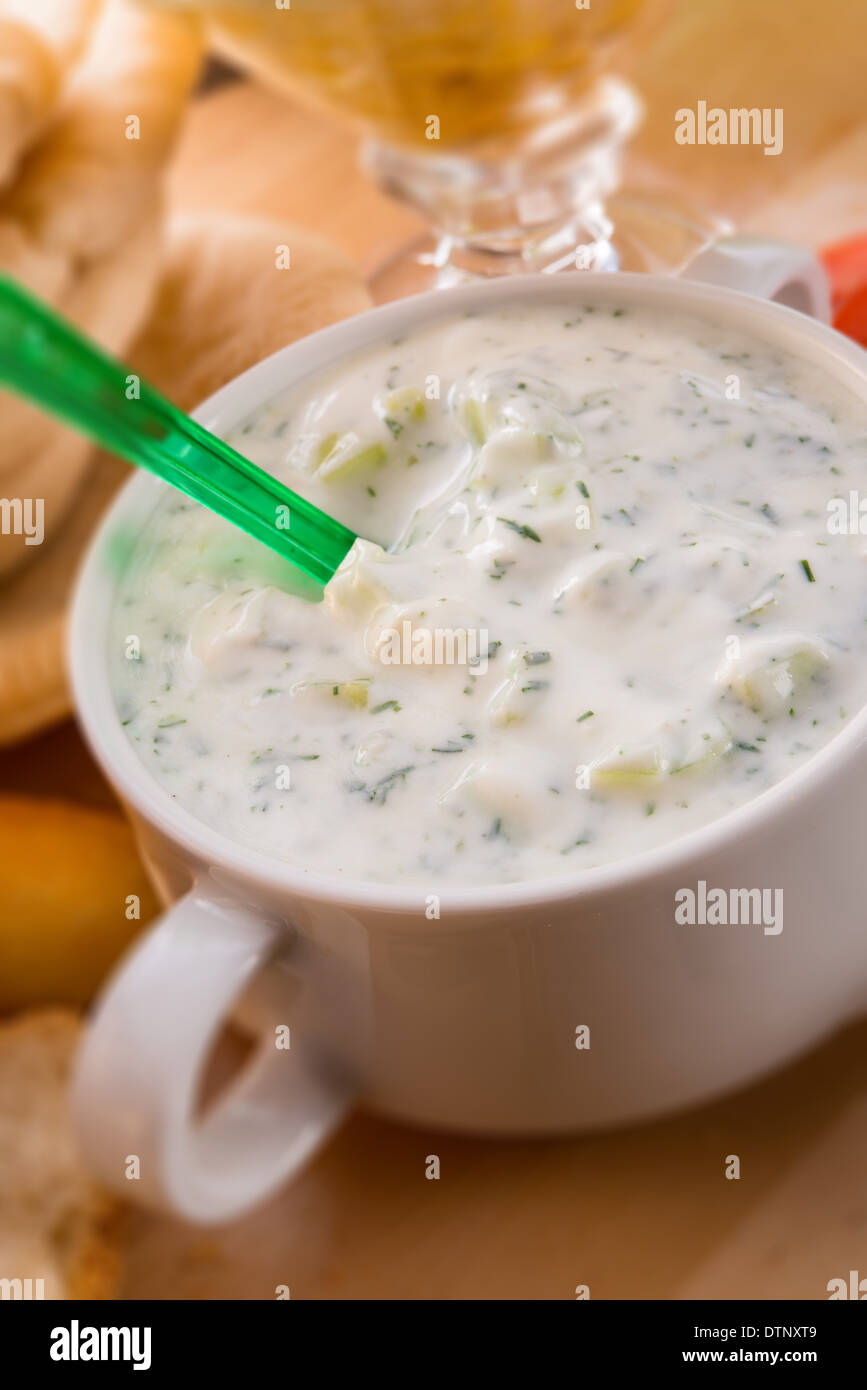 Fresh greek tzatziki garlic hi-res stock photography and images - Alamy