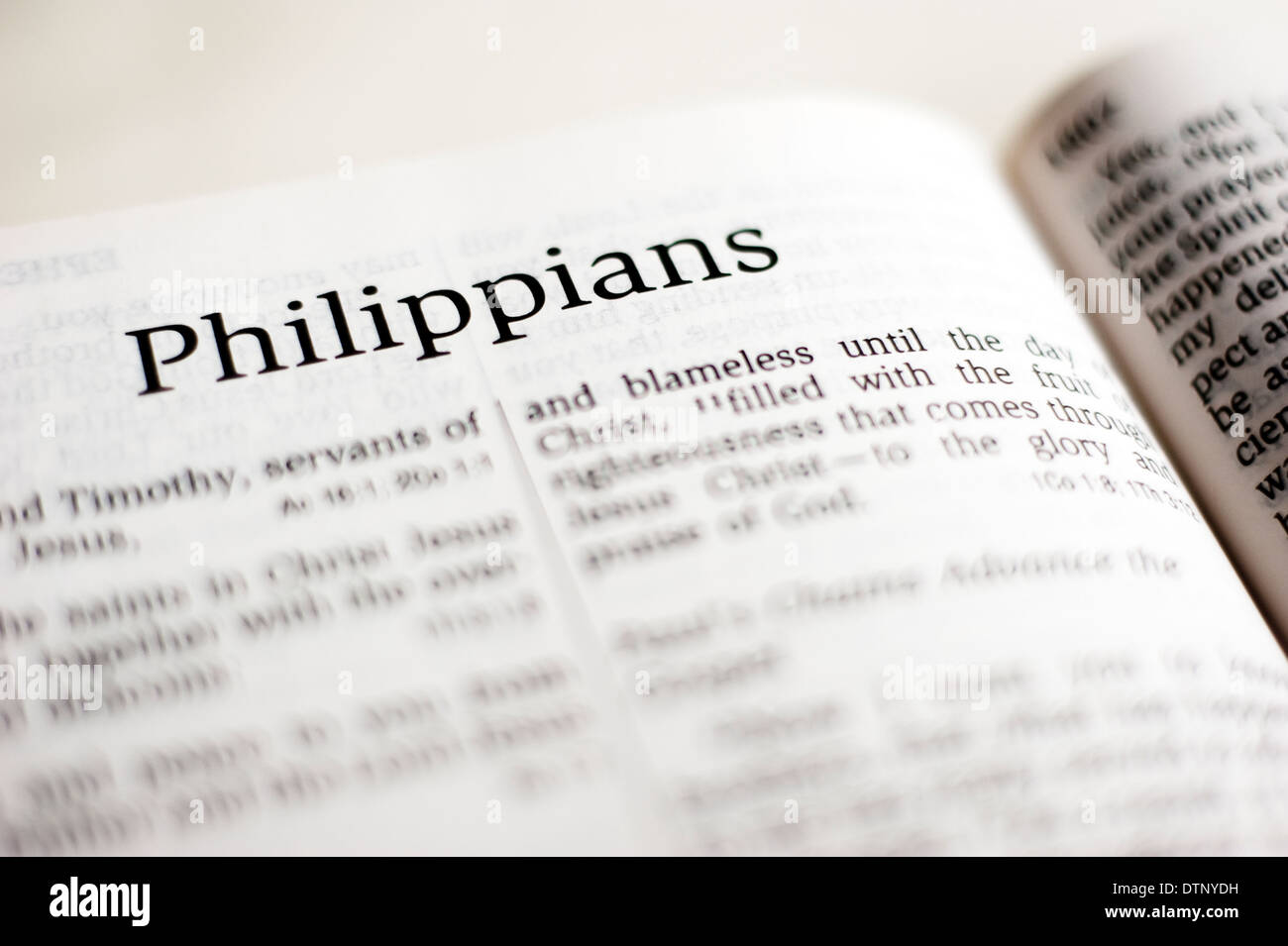 Book of Philippians in the Bible Stock Photo - Alamy