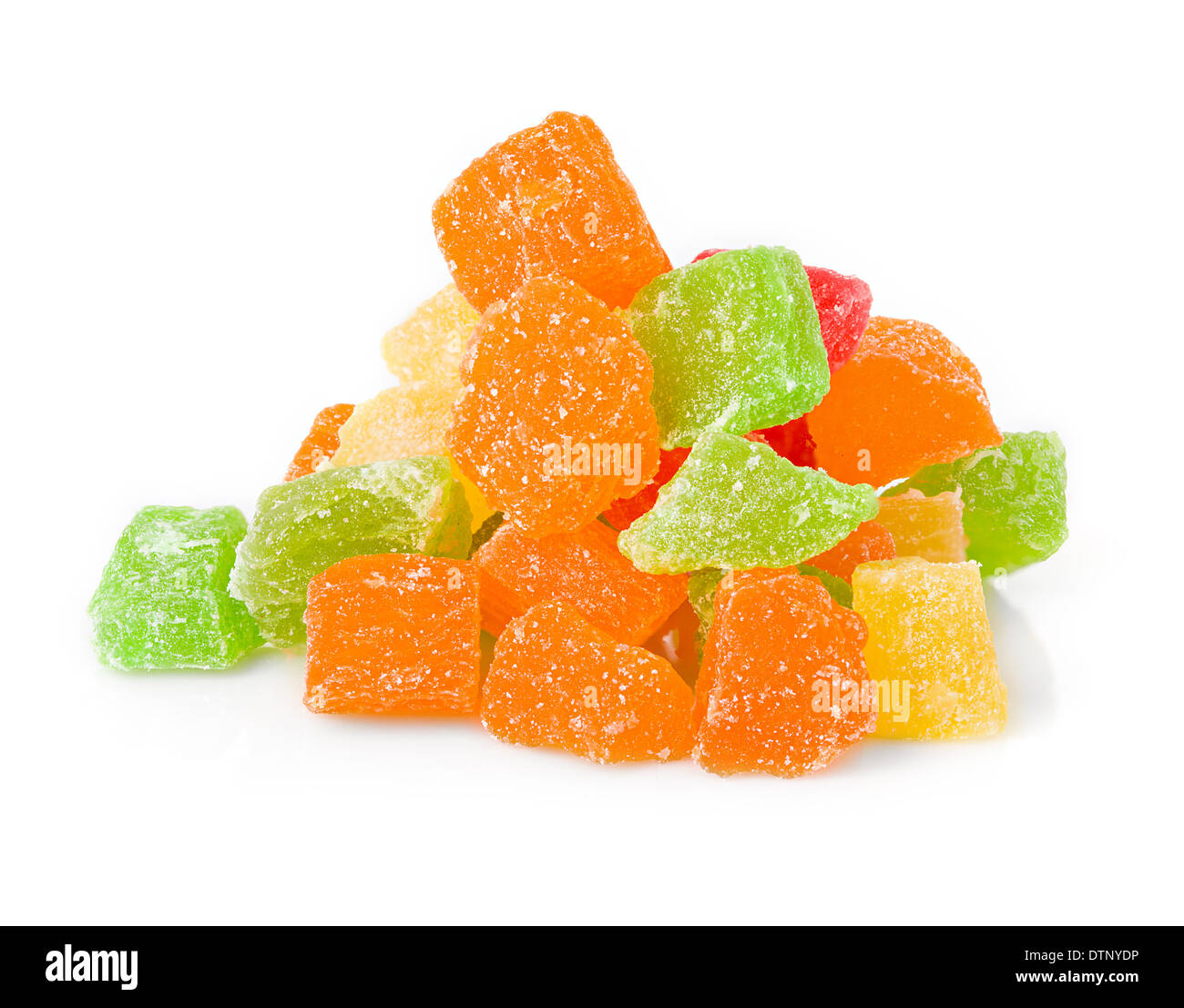 Fruit candy, candied isolated on white Stock Photo - Alamy