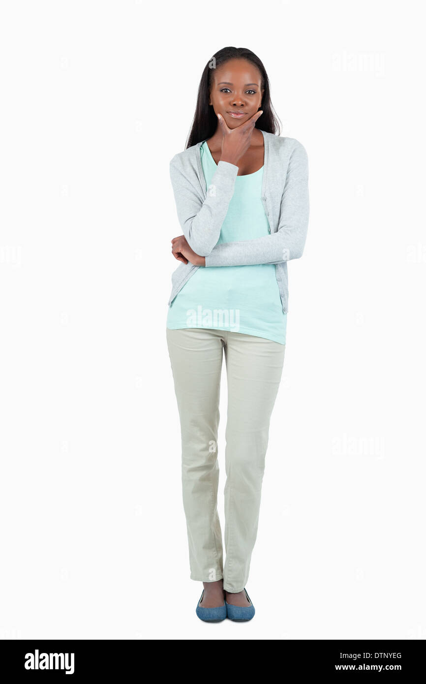 Young woman considering Stock Photo - Alamy