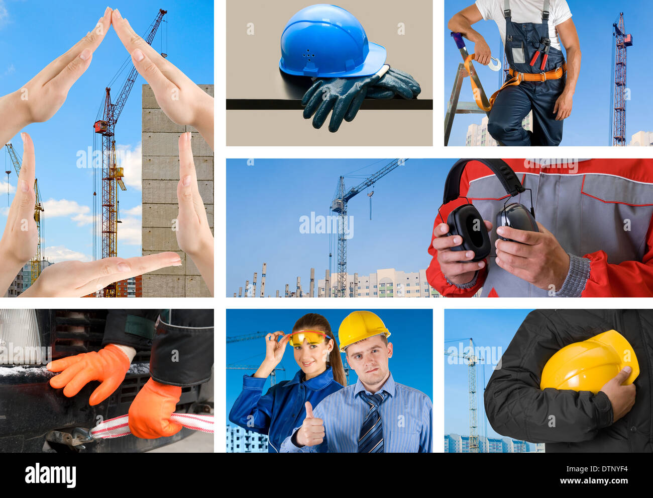 Collage of construction workers hi-res stock photography and images - Alamy