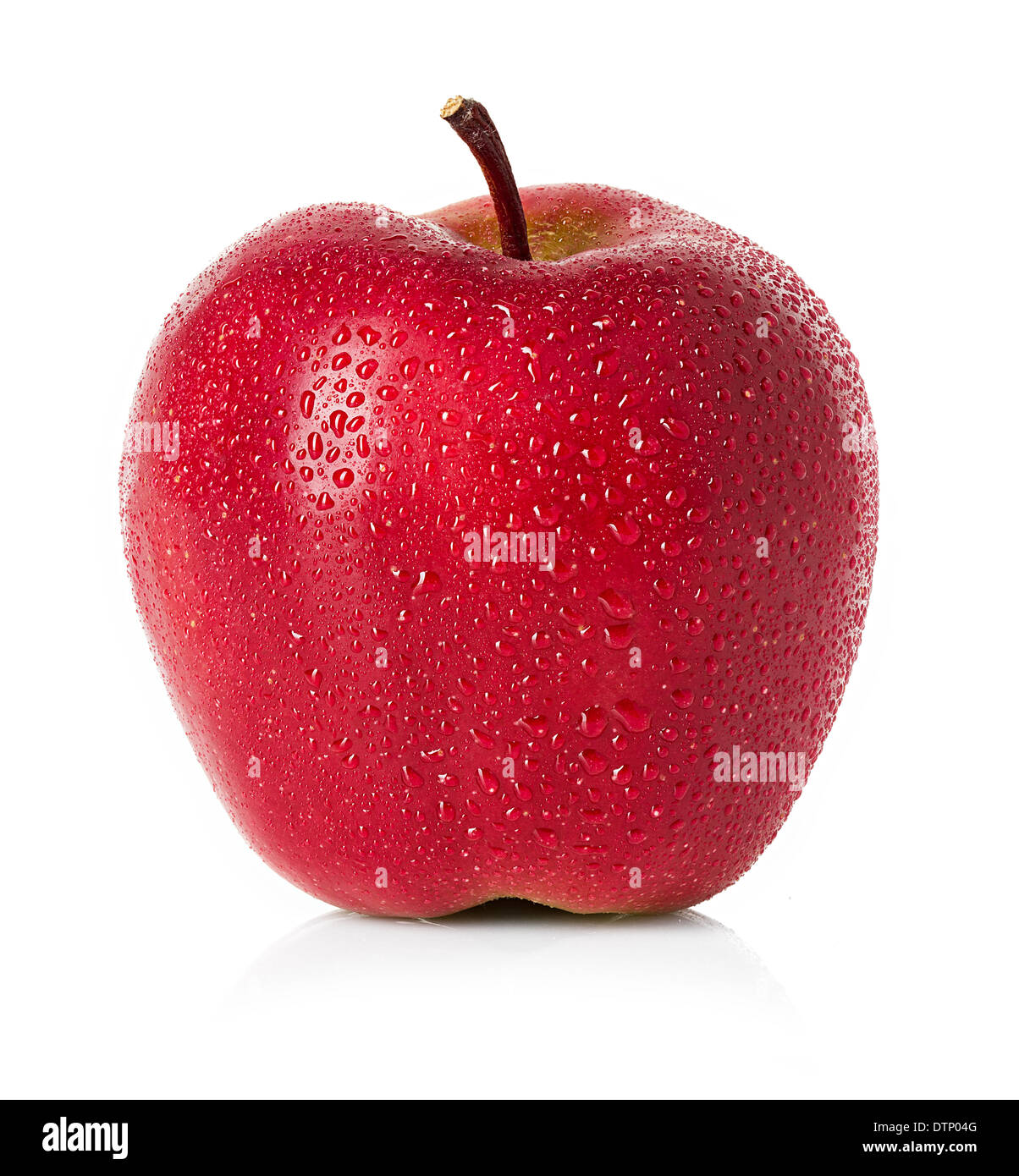 Red apple on white background Stock Photo - Alamy