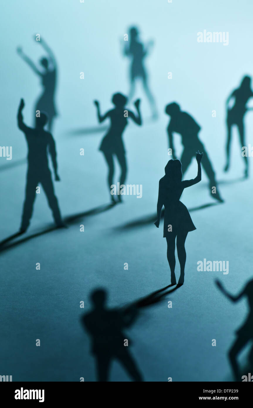 paper people are doing different activities Stock Photo - Alamy