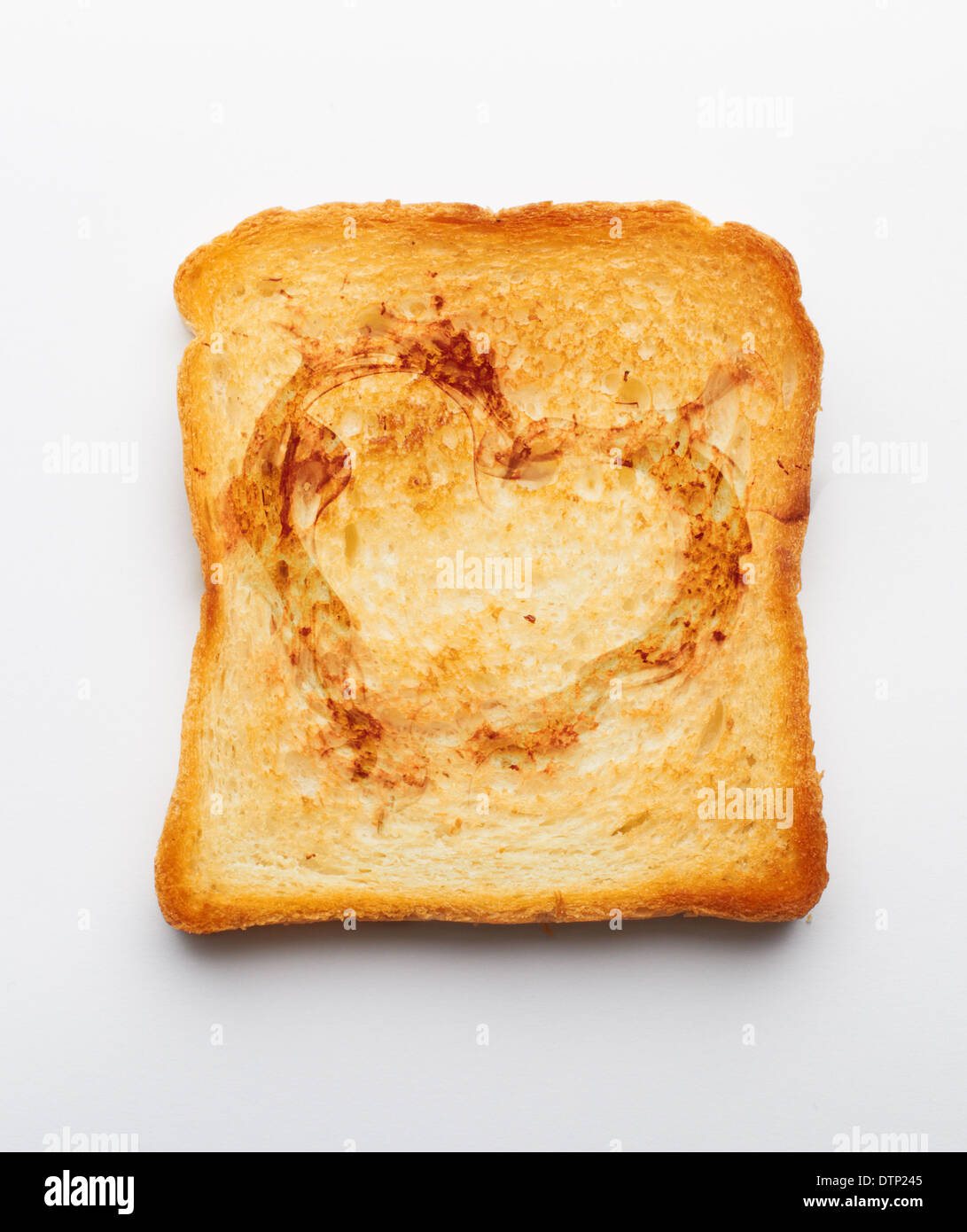 a slice of toast on white Stock Photo - Alamy