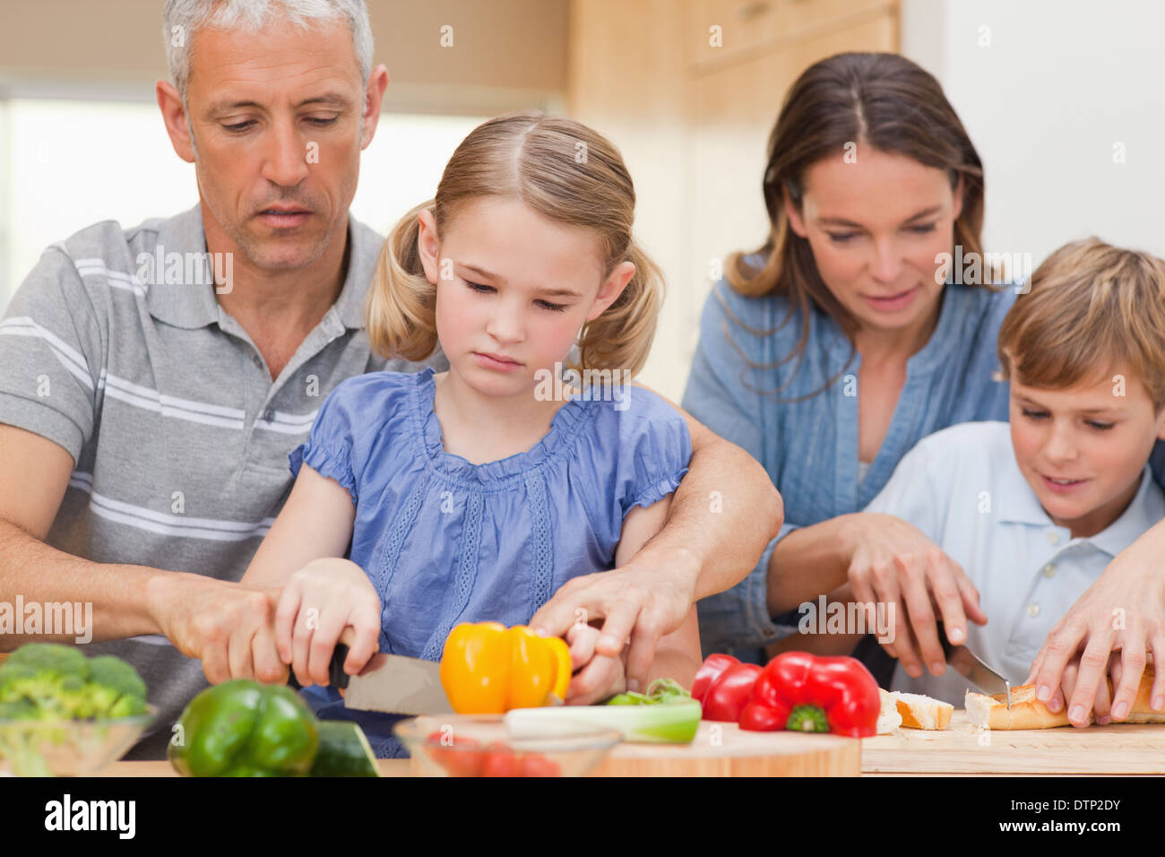 Family cooking together Stock Photo - Alamy