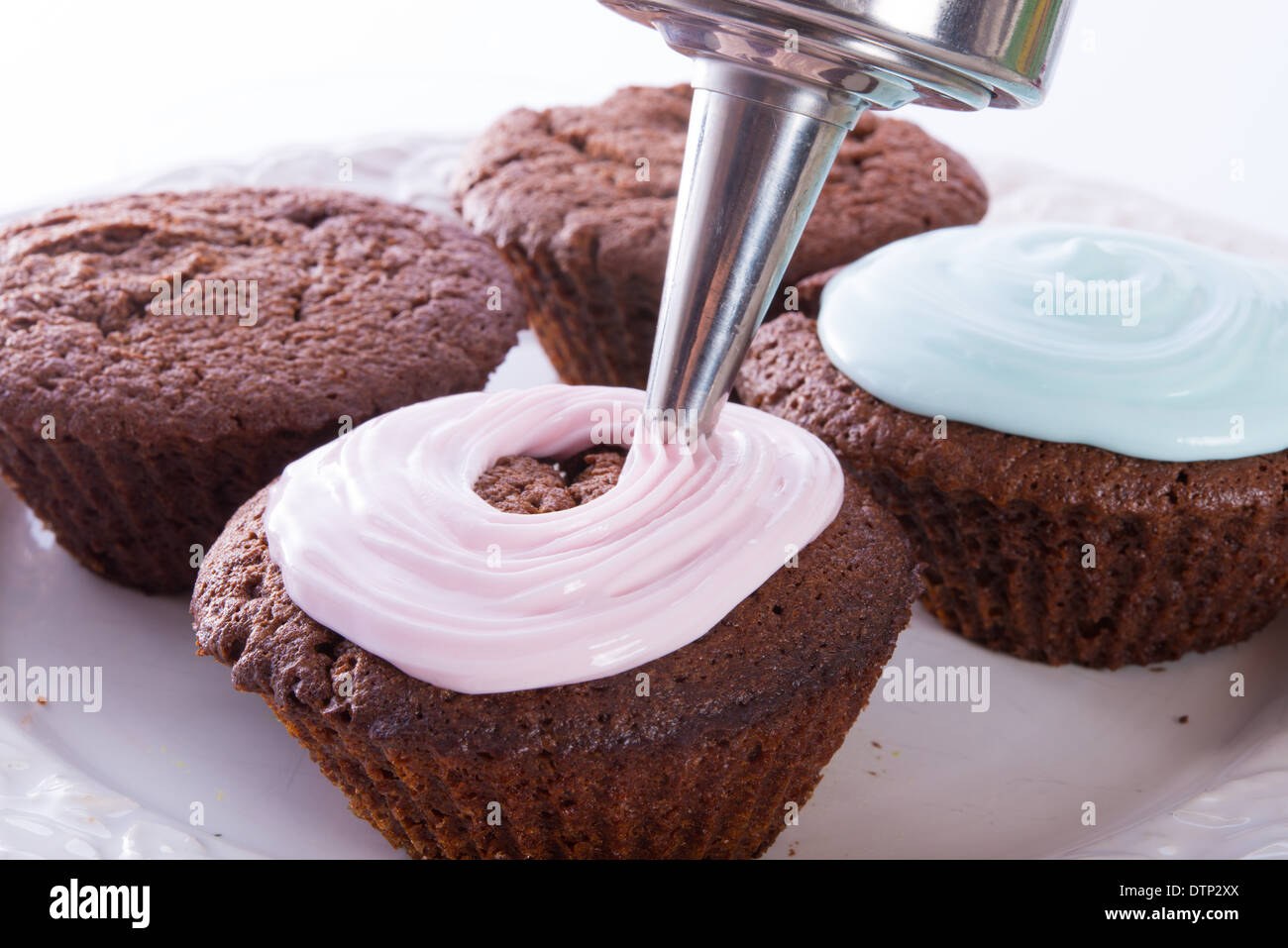 Blue swirl icing hi-res stock photography and images - Alamy