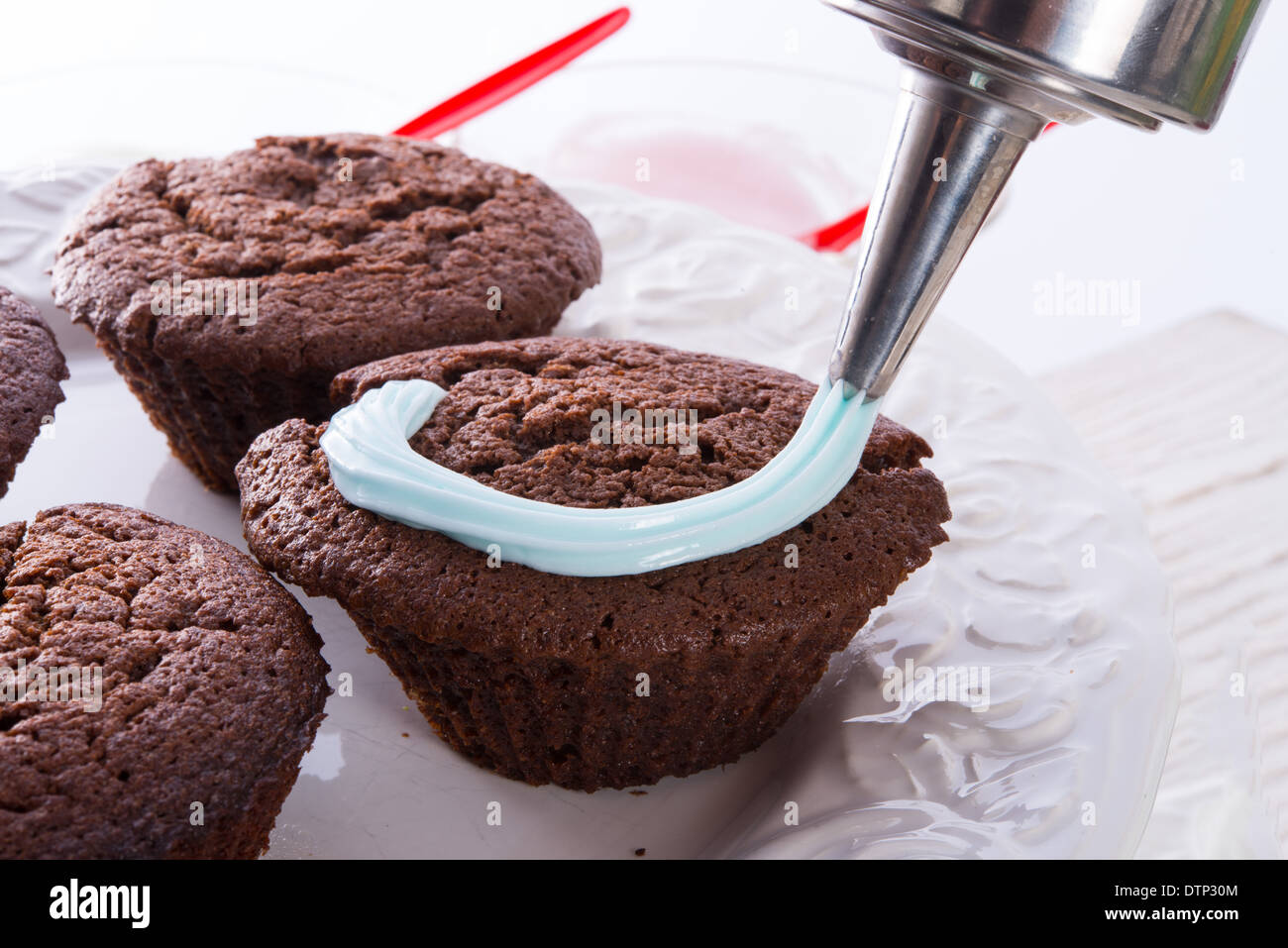 Blue swirl icing hi-res stock photography and images - Alamy