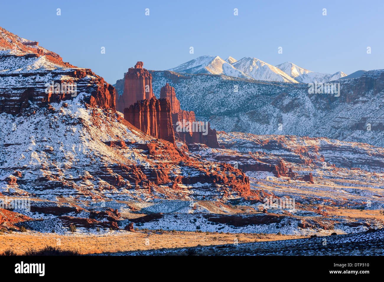 Fisher towers colorado blue sky hi-res stock photography and images - Alamy