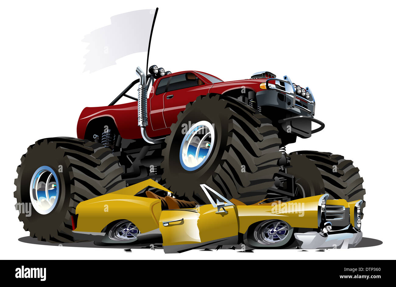Cartoon Monster Truck Stock Photo - Alamy