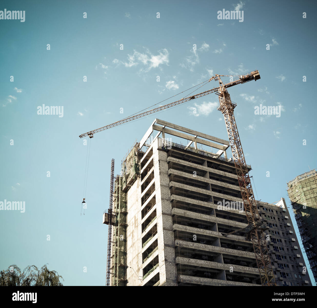 crane on a construction site Stock Photo - Alamy