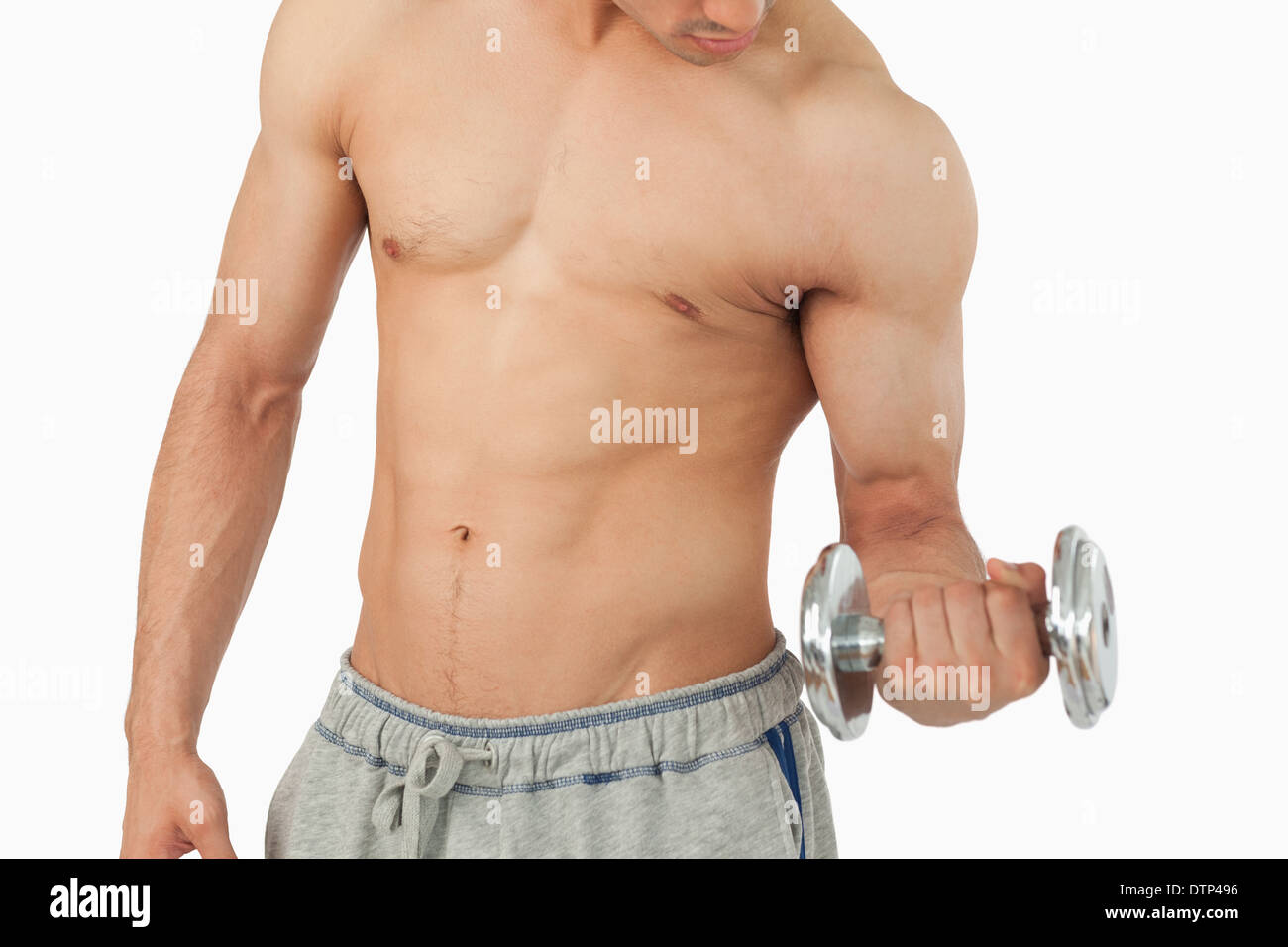Male lifting weight Stock Photo - Alamy