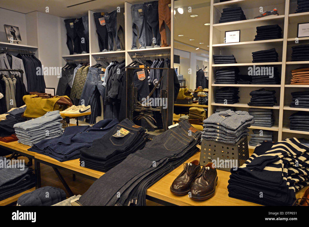 The interior of the J. Crew store off Rockefeller center in Midtown ...