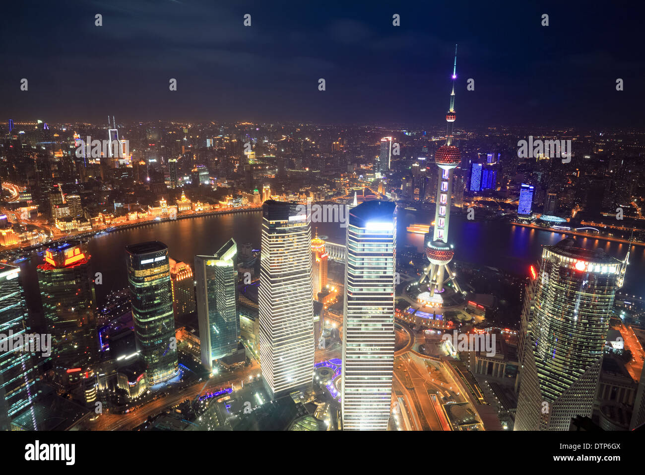 Overlooking shanghai night view hi-res stock photography and images - Alamy