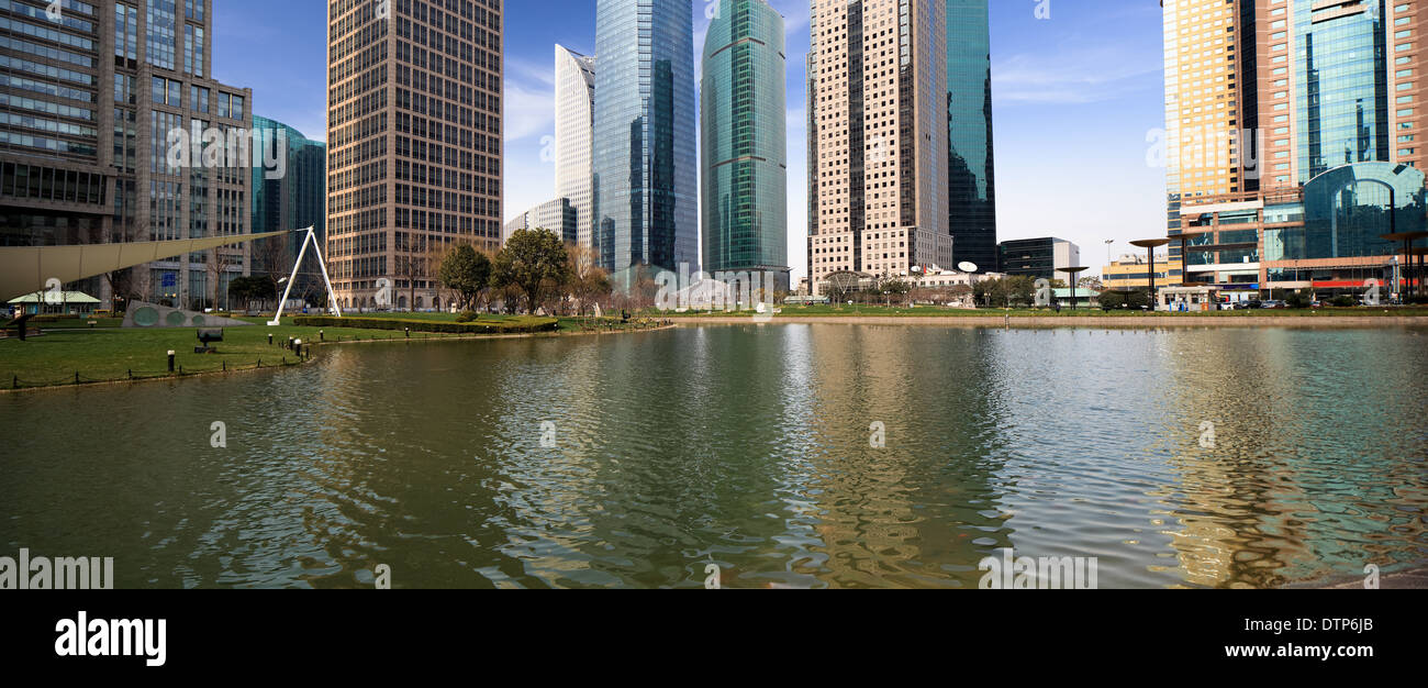 lake and modern city Stock Photo - Alamy