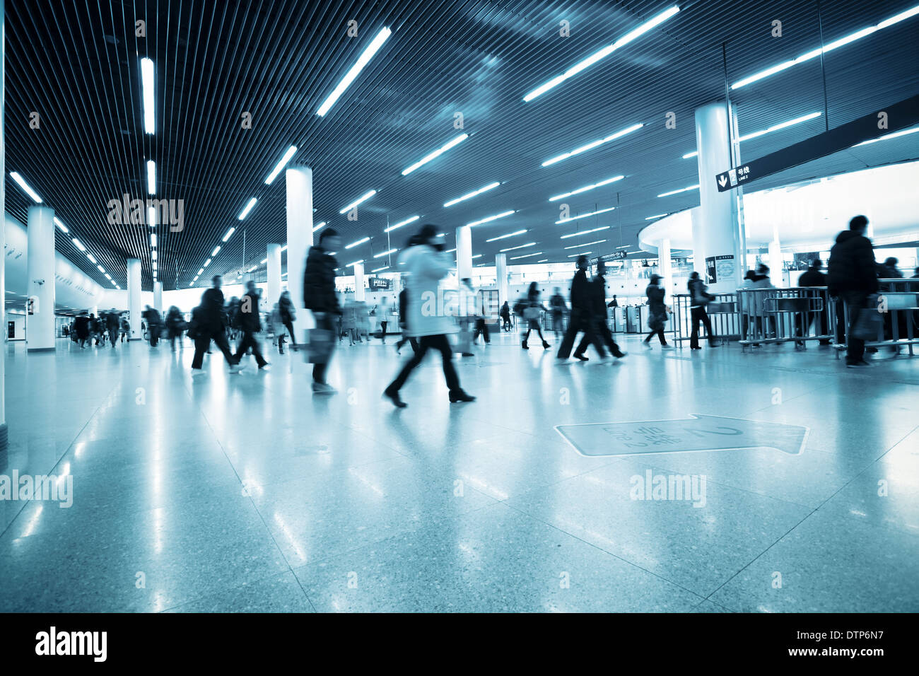 passenger in metro transfer center Stock Photo - Alamy