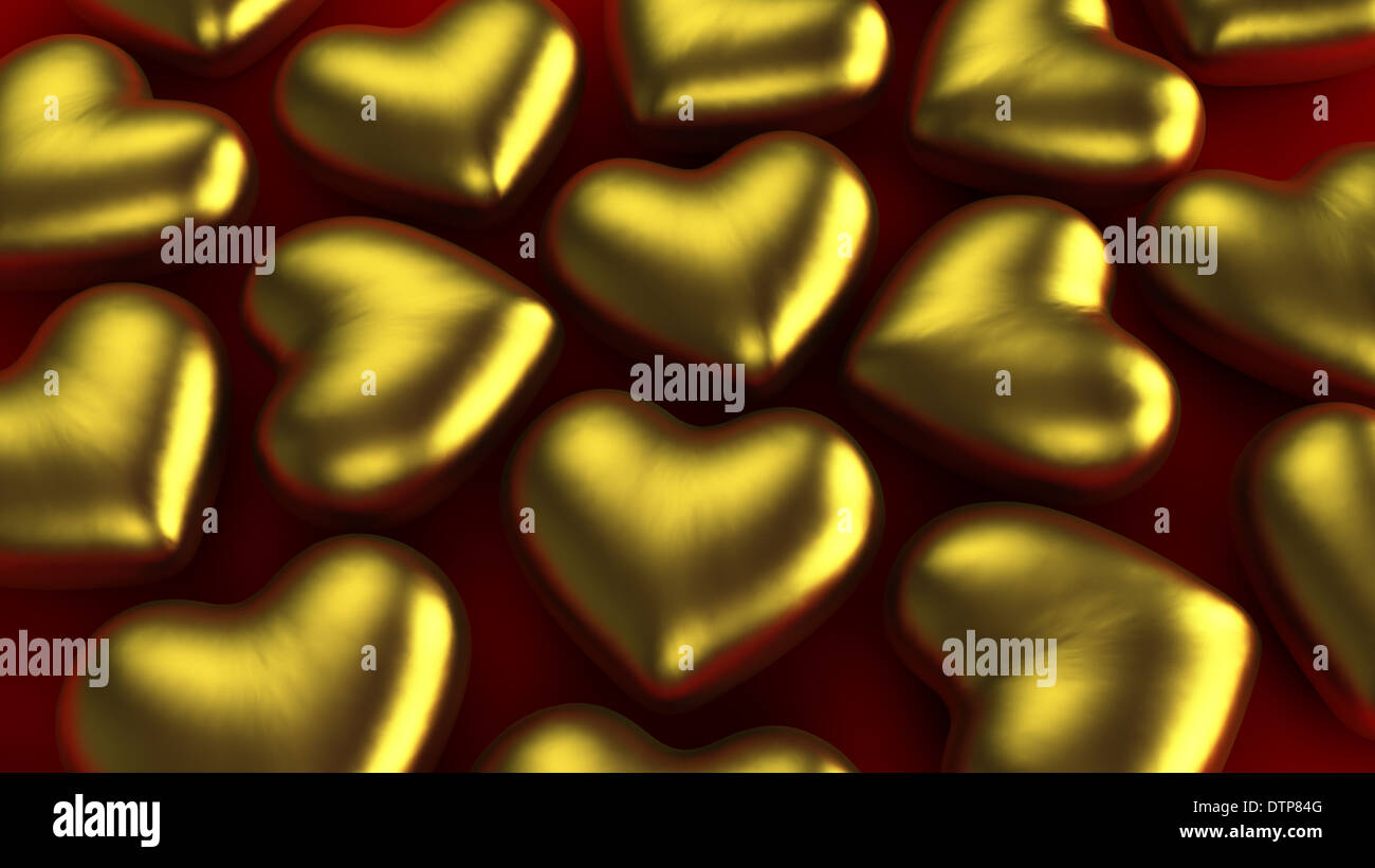 Golden hearts hi-res stock photography and images - Alamy