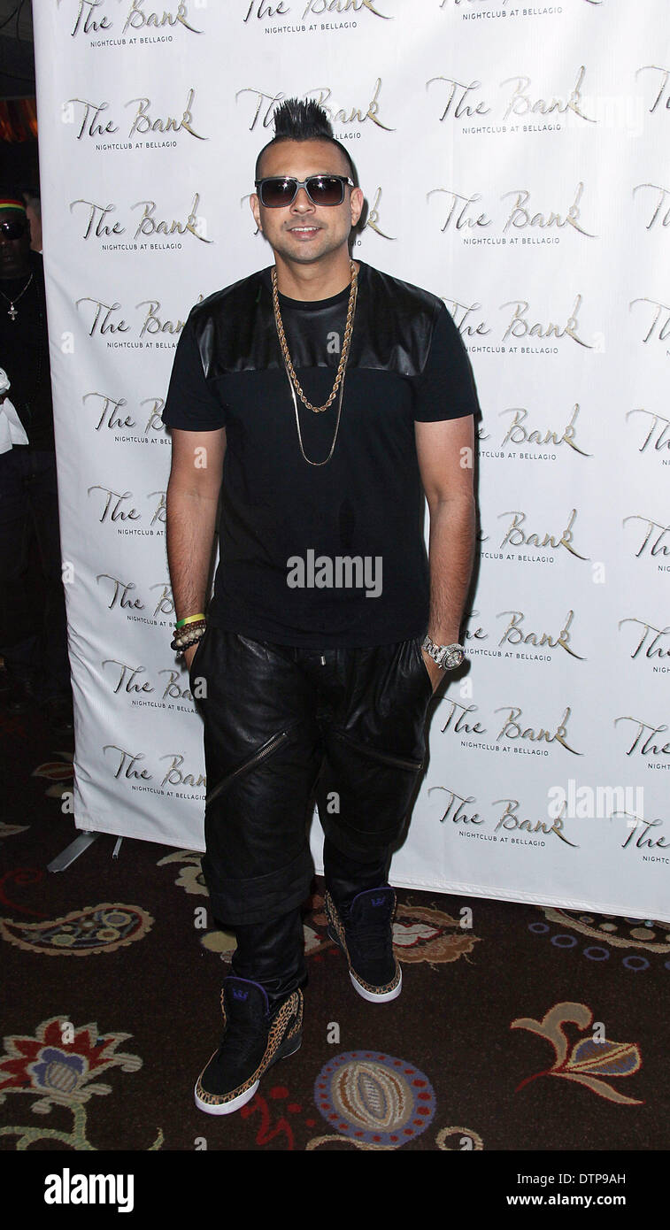 Las Vegas, Nevada, USA. 21st Feb, 2014. Reggae singer Sean Paul arrives ...