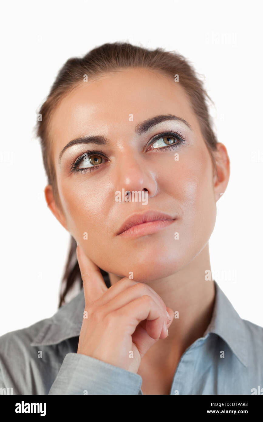 Close up thoughtful young women hi-res stock photography and images - Alamy
