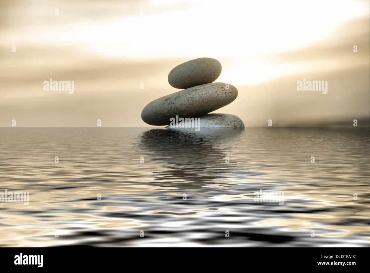 Stone in the Sea Stock Photo - Alamy