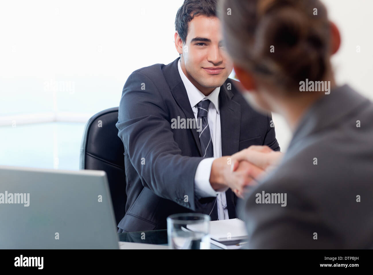 Positive female job applicant hi-res stock photography and images - Alamy
