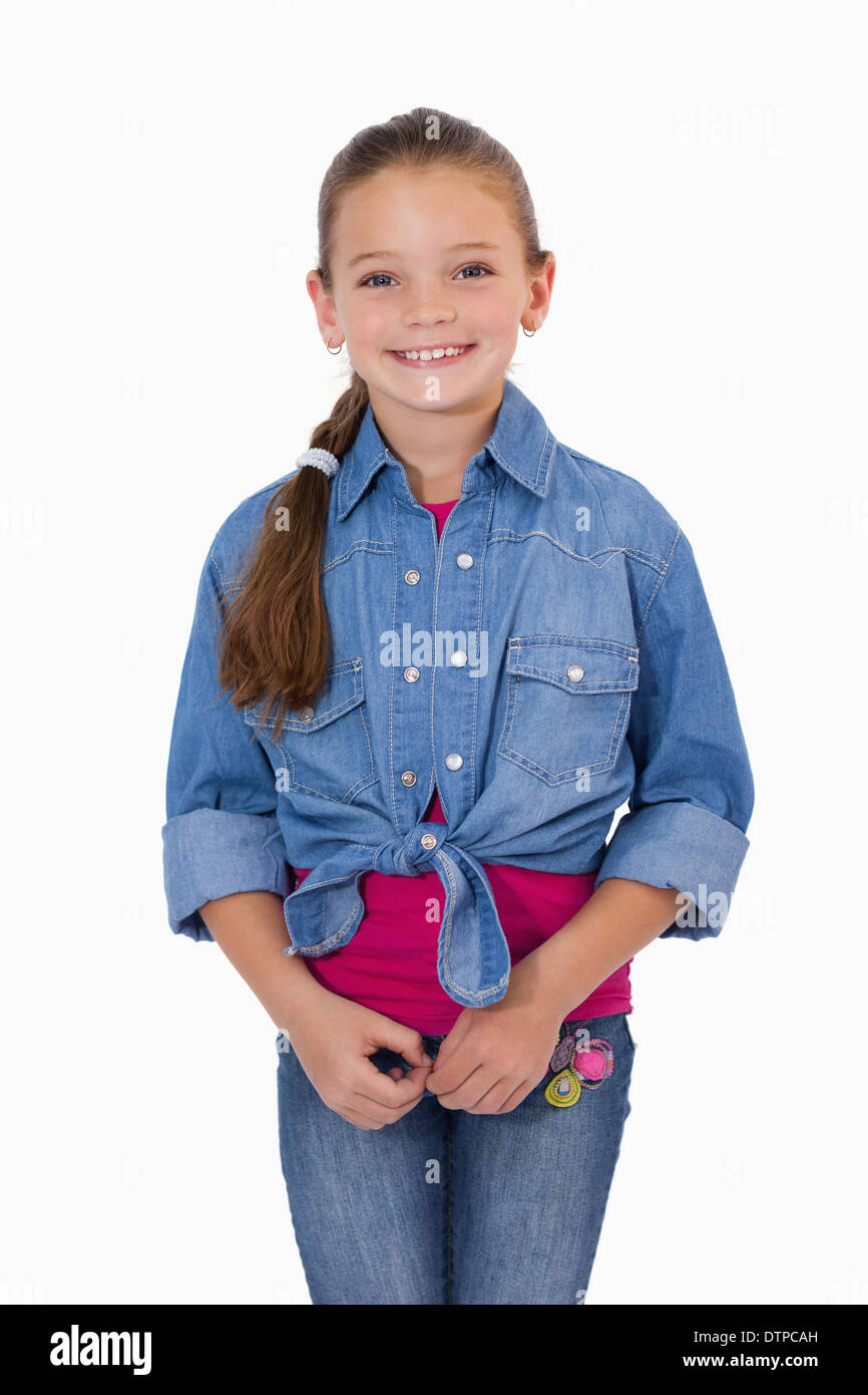 Portrait of a girl standing up Stock Photo - Alamy